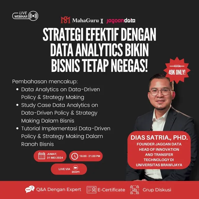 Webinar Dias Satria, Ph.D. - Strategi Efektif dengan Data Analytics ...